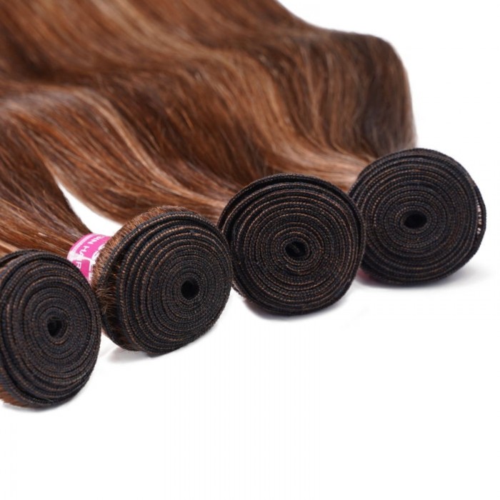 Nadula Straight 3 Bundles Piano Honey Blond Highlight Hair Extension ...