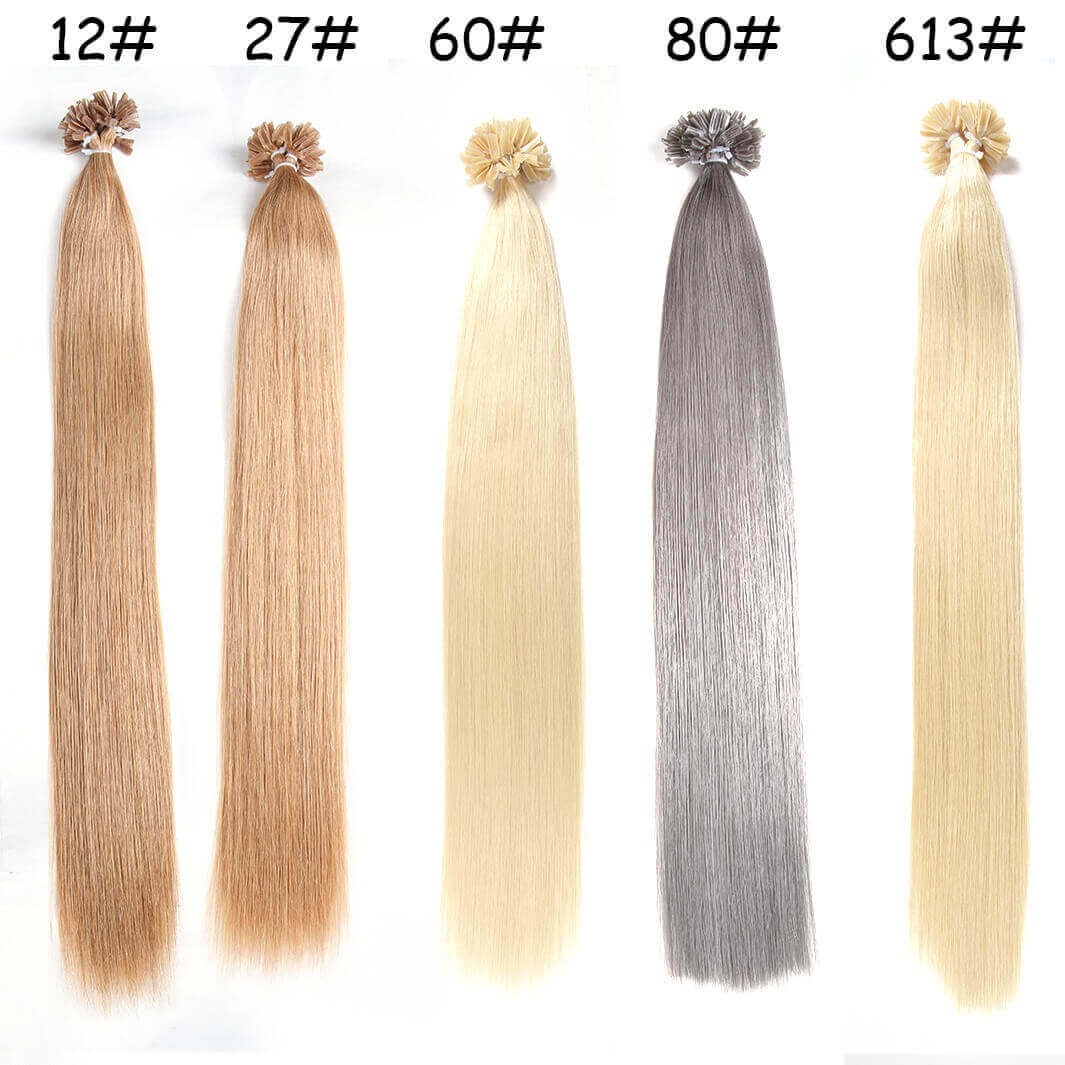 Nadula Cheap Nail U Tip Keratin Fusion Hair Extensions Straight Pre